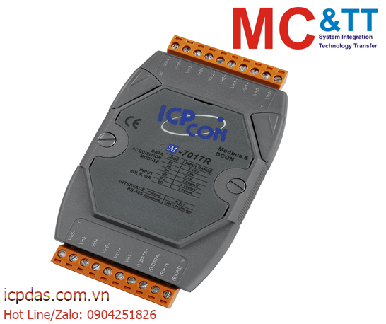 Module RS-485 DCON & Modbus RTU 8 kênh đầu vào tương tự ICP DAS I-7017R CR - ICP DAS Việt Nam